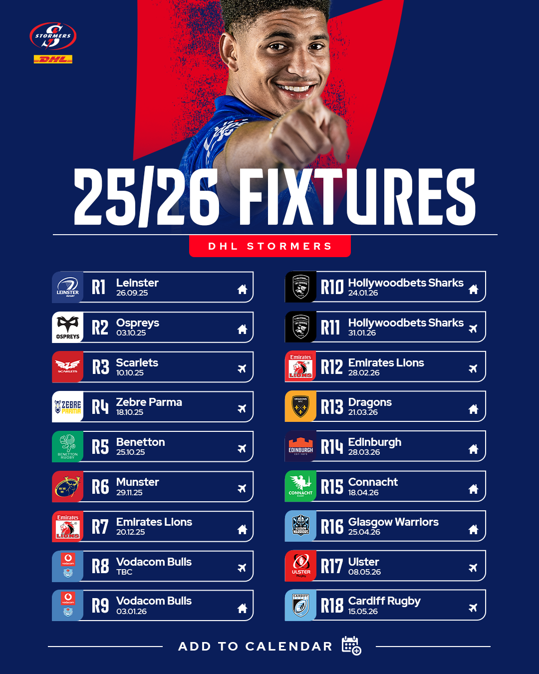 URC 2025/26 Fixtures | United Rugby Championship